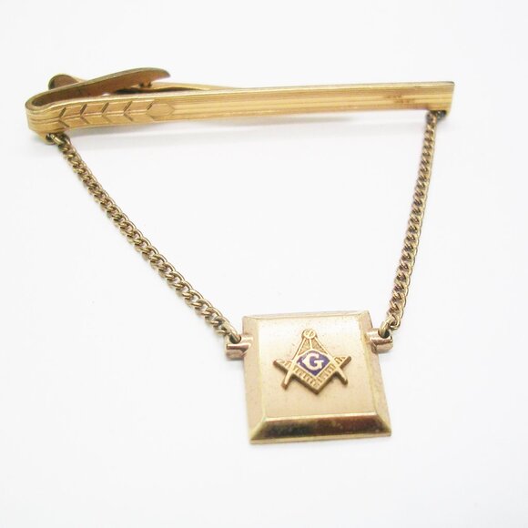 Hickok | Accessories | Freemason Tie Chain With Guard Vintage Masonic ...